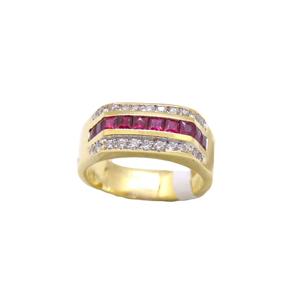 Rectangle Ruby Diamond Ring – Bobby's Jewelers